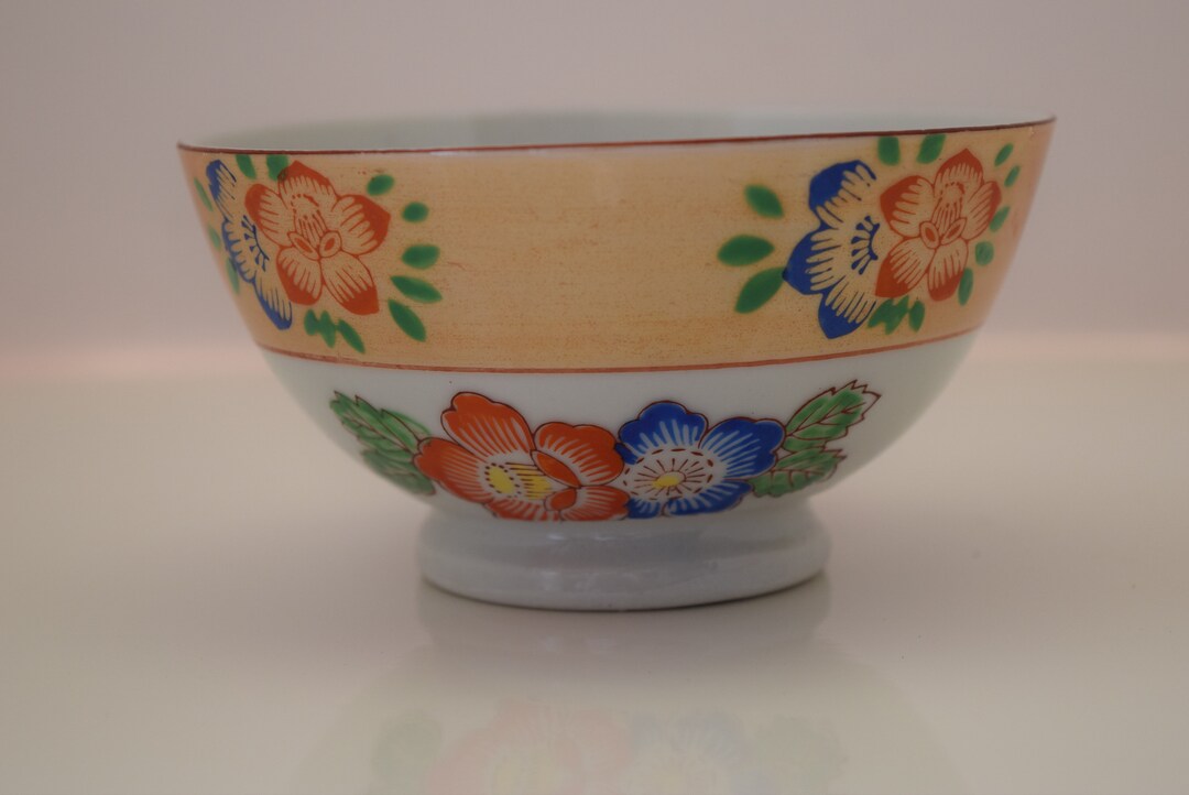 Made in Japan Lusterware Noritake M Orange Luster Floral Handpainted ...