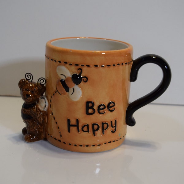 Bee Happy Mug - Etsy