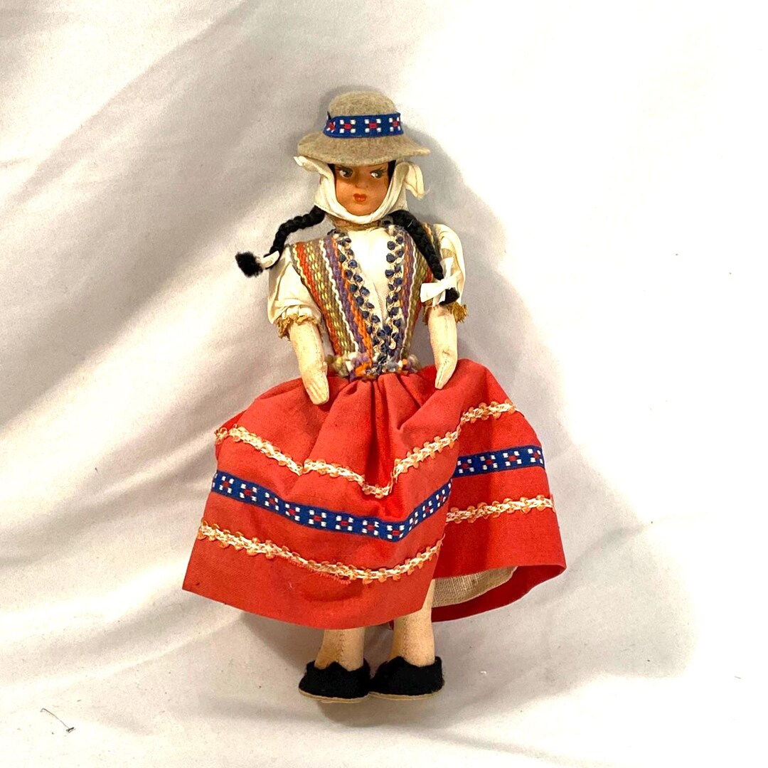 South America Peruvian Doll in Native Traditional Folk Costume Handmade ...