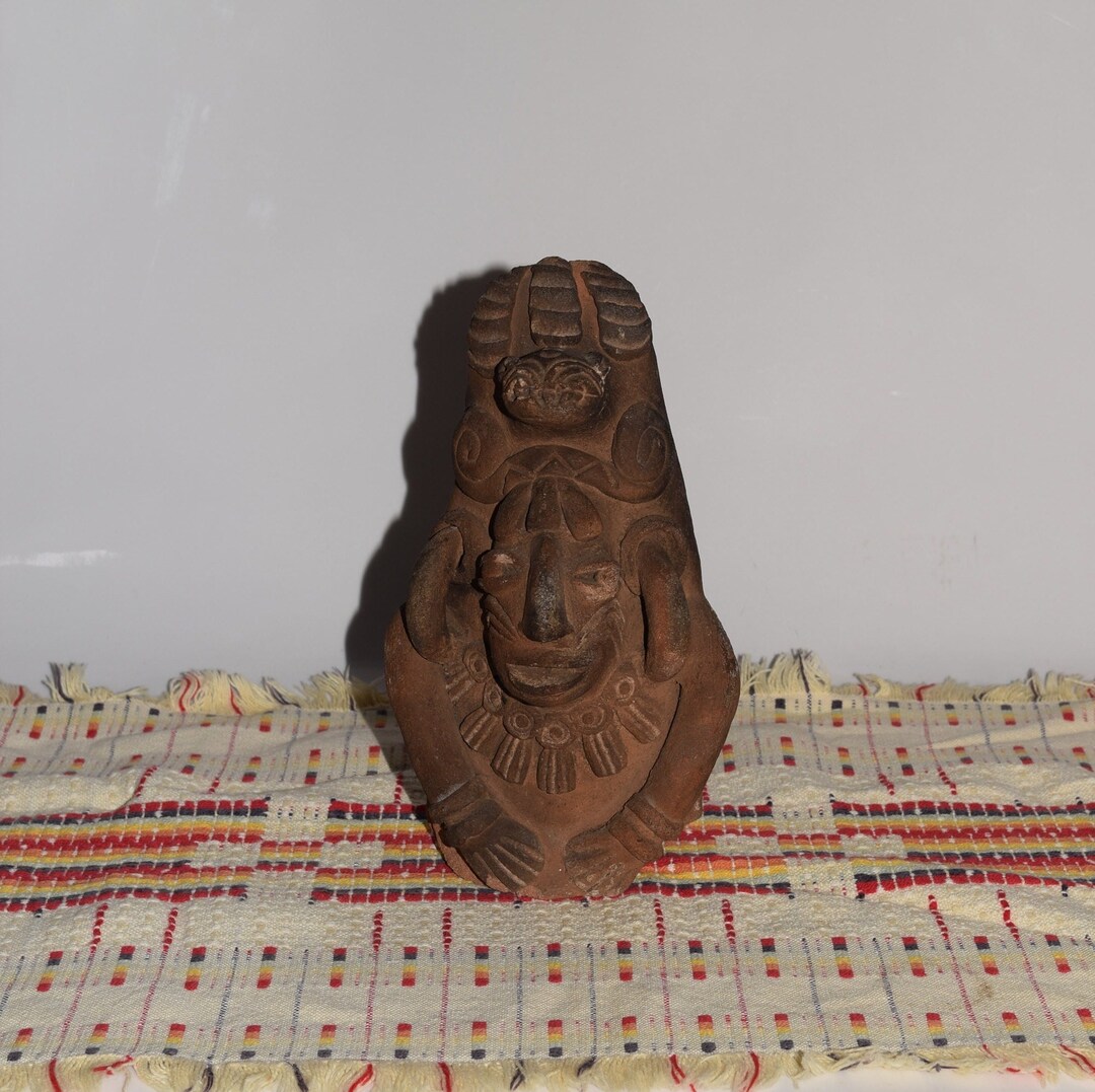 Pre Columbian Effigy Humanoid Mesoamerican Aztec Funerary Artifact Male ...