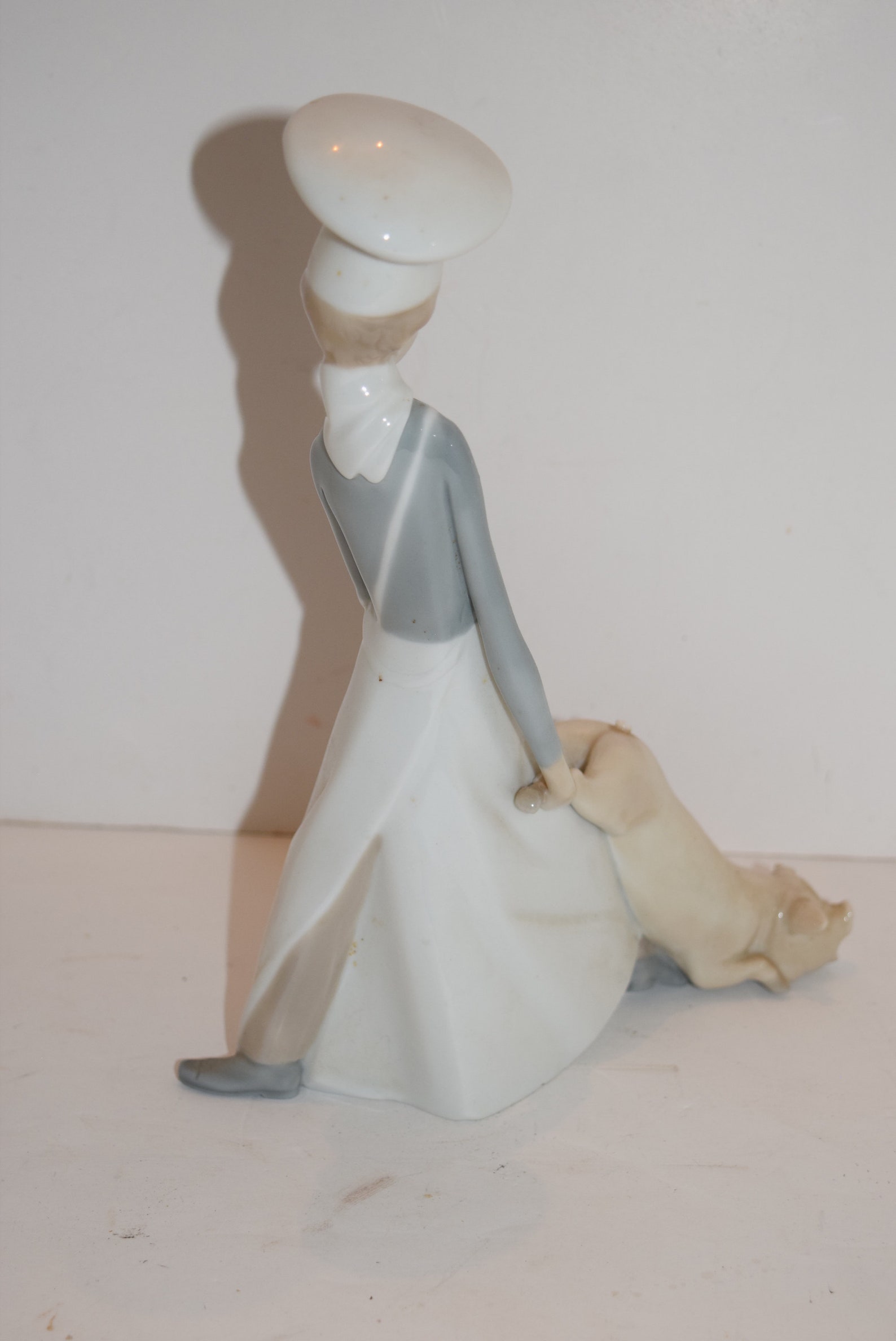 Lladro Porcelain COOK IN TROUBLE Chef Dragging Pulling Pig - Etsy