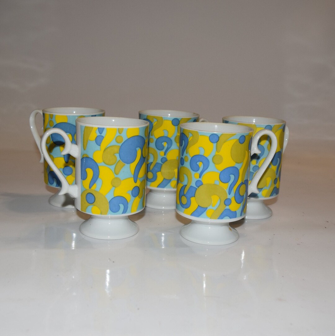 70s Retro MOD Question Mark Graphic Set of 6 Groovy Mod Retro ...