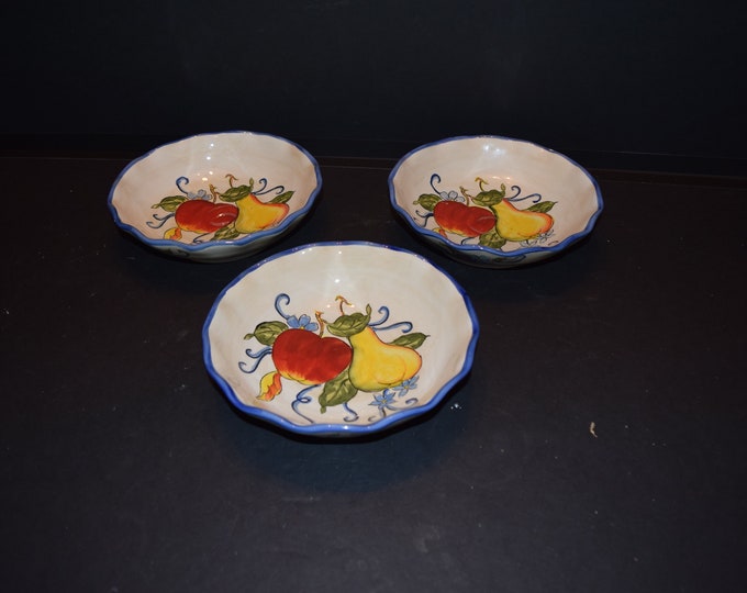 Italian Fruit Dinnerware Italian Style Hand Painted Ceramic Fruit Bowl ...