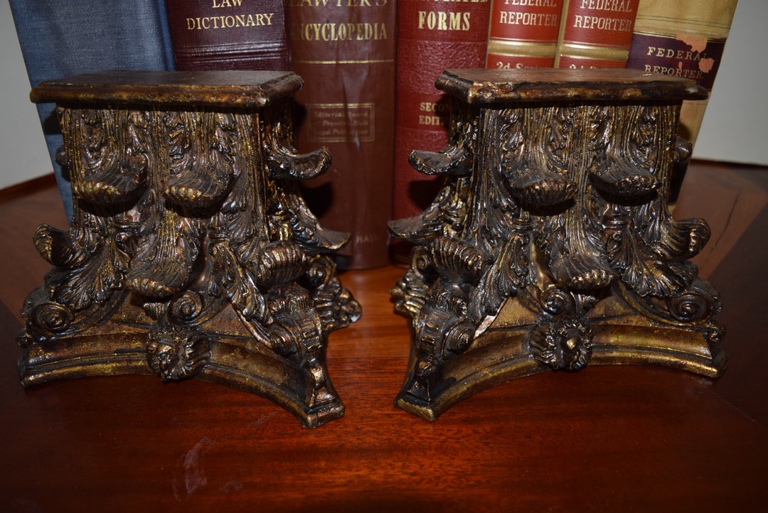 Ornate Shelf Sconce or Bookend Florentine Corinthian Half Capital ...