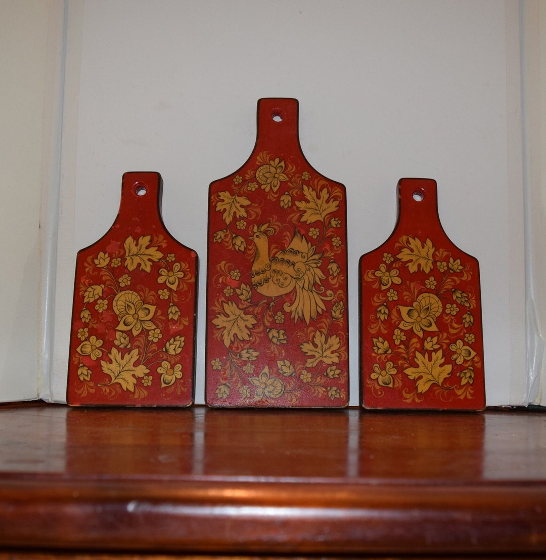 Wooden Decorative Paddle Cutting or Bread Board Russian Folk Art ...