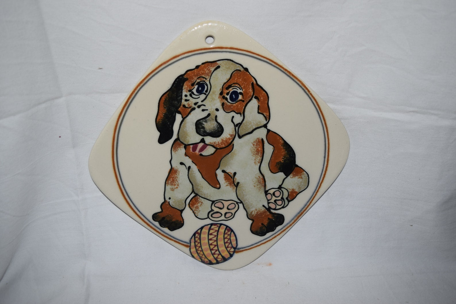 Janet Rothwoman Rare Early Square Beagle Plate Trivet - Etsy