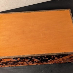 Early 19th Century Faux Tortoise Shell Wooden Jewelry Box With Top and ...