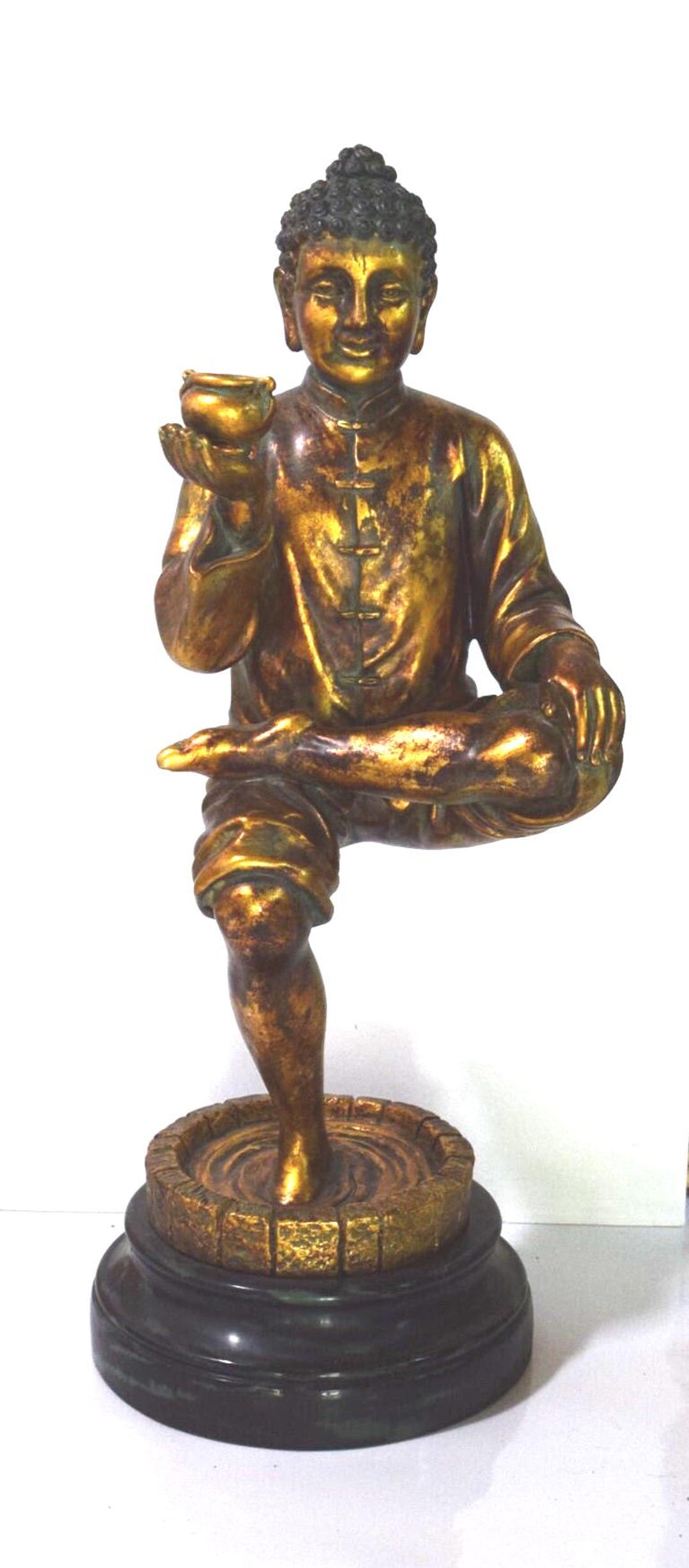 Buddha One Leg Sitting Tree Pose Statue Standing Buddha Blessing Idol ...