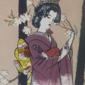 Signed Joy Dunn Limited Japanese Geisha Art Litho Print Wall Art Asian ...