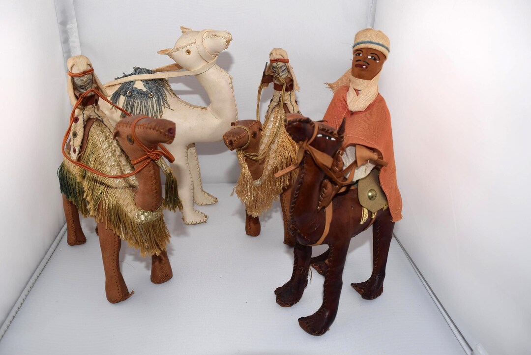 Arabian Folk Art Handmade Genuine Leather Camel Saddle Rider Fringe ...