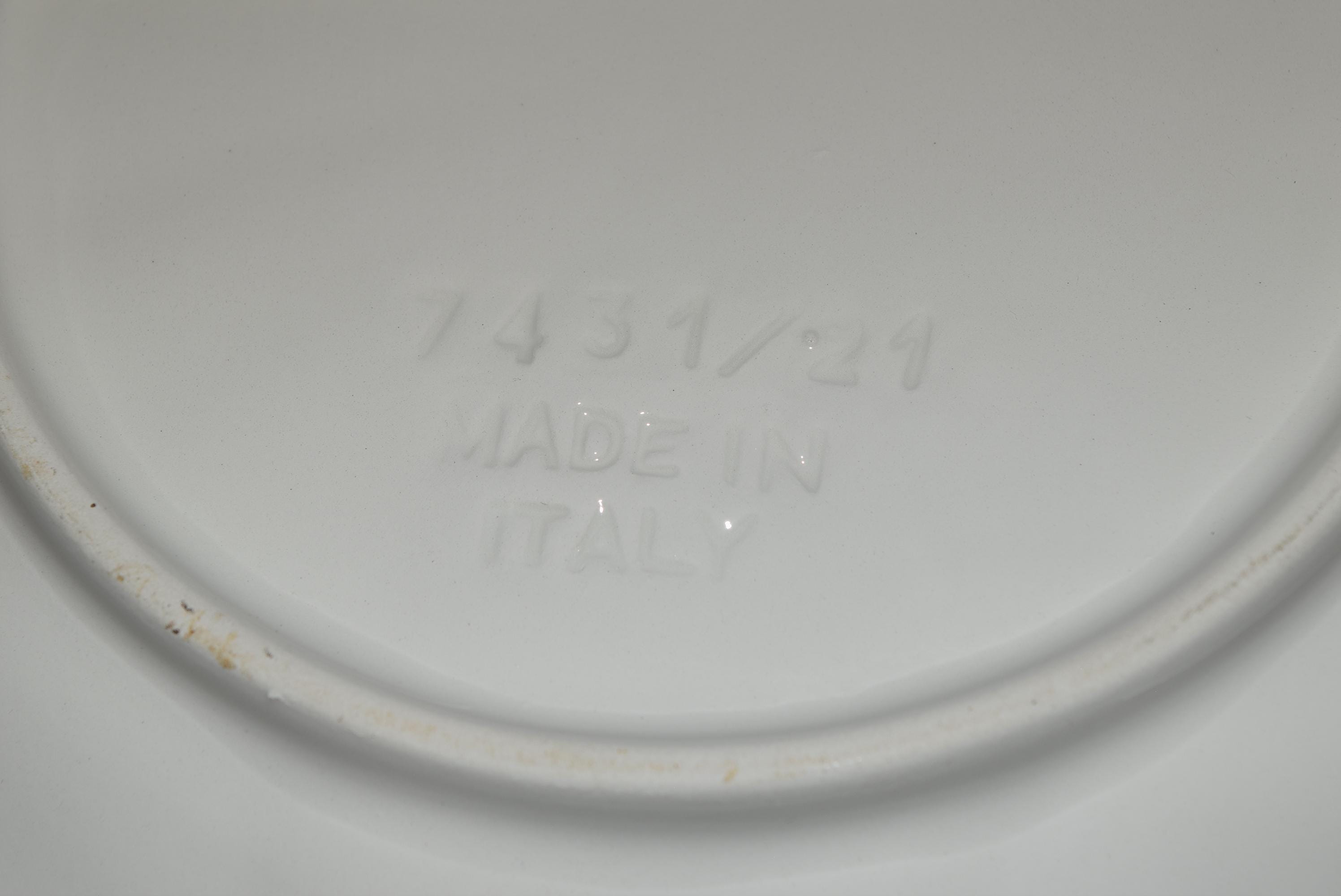 Embossed Italian Pleated Lace Overlay Ceramic Plate Embossed White ...