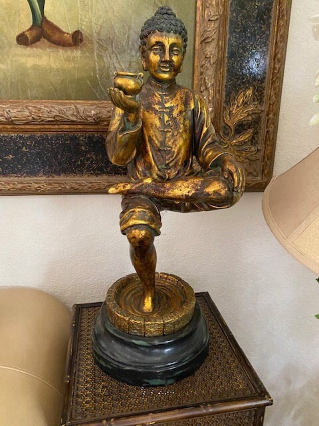 Buddha One Leg Sitting Tree Pose Statue Standing Buddha Blessing Idol ...