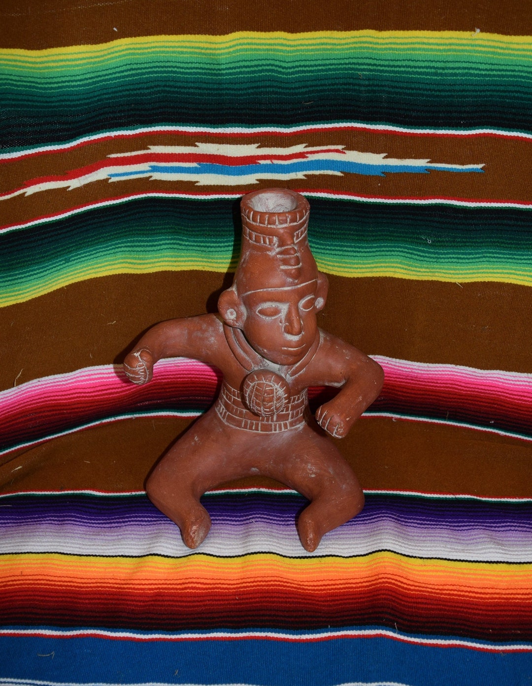 Colima Sculpture Seated Inca Mayan Aztec Tribal Shaman Effigy Sitting ...