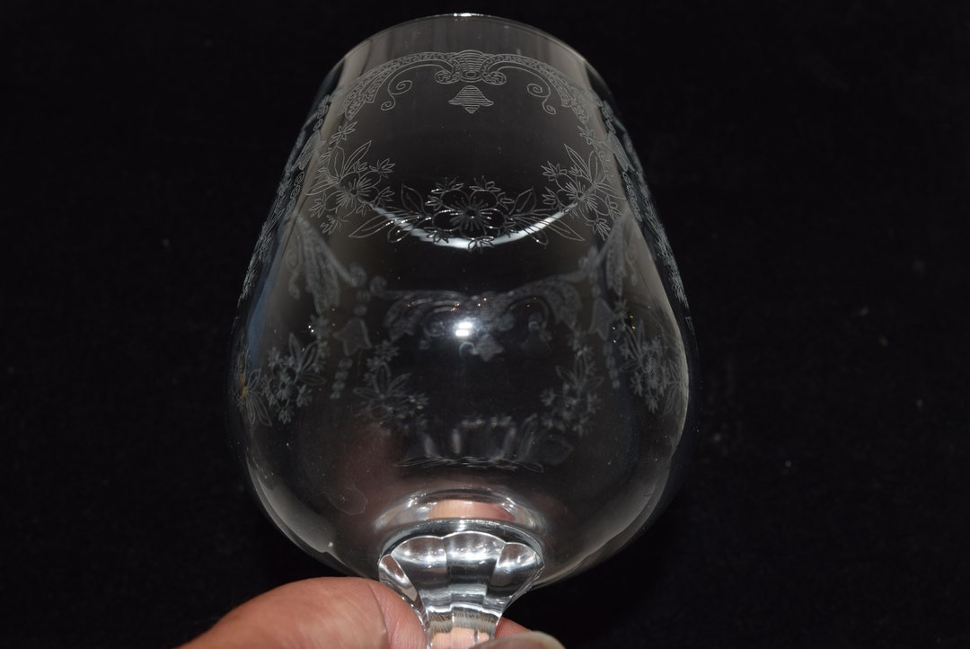 5 Bohemia Claudia Cascade Bell Elegant Etched Glass Stemware Crystal ...