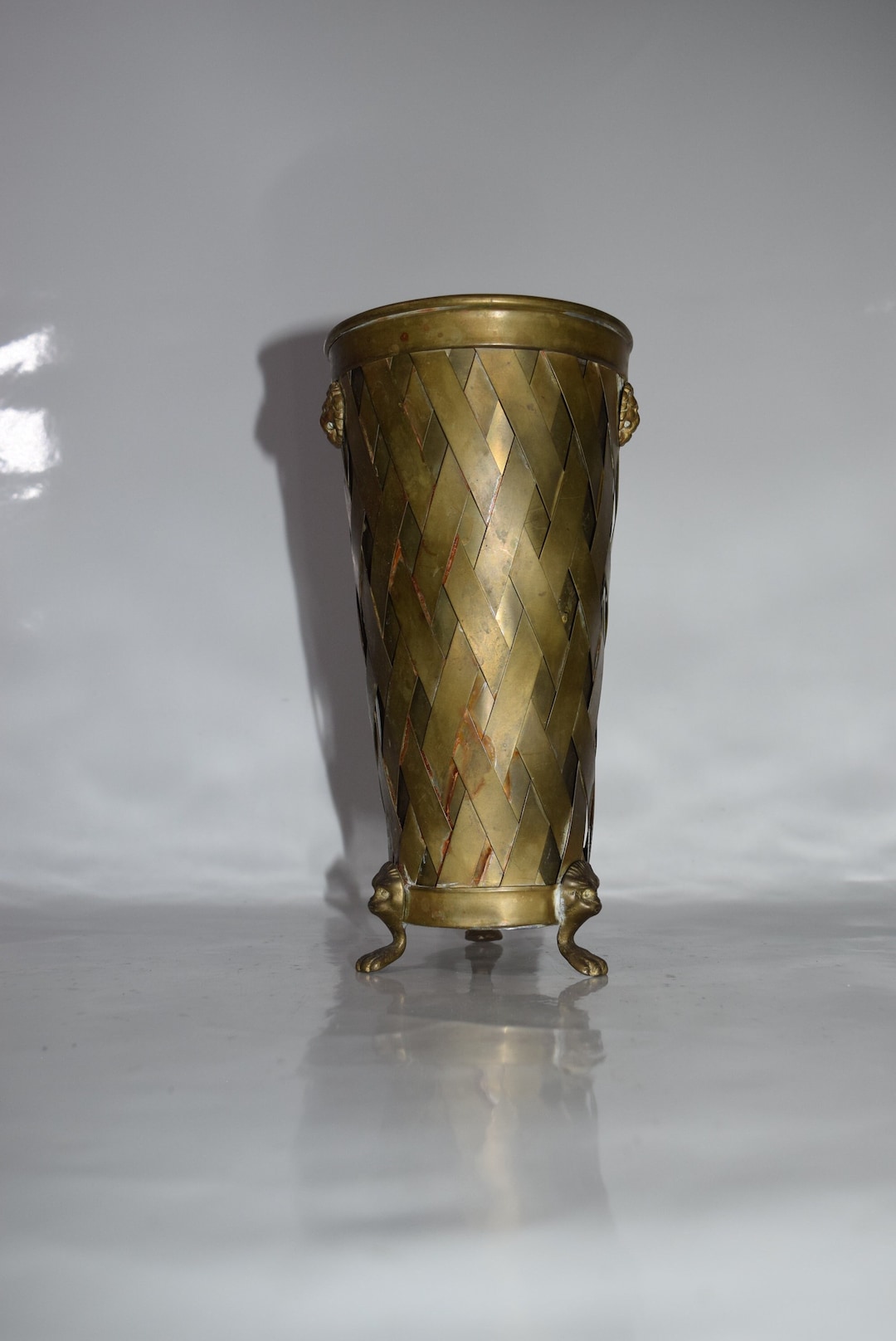 French Style Vase With Lion Paw Feet and Lion Head Medallion Decorative ...