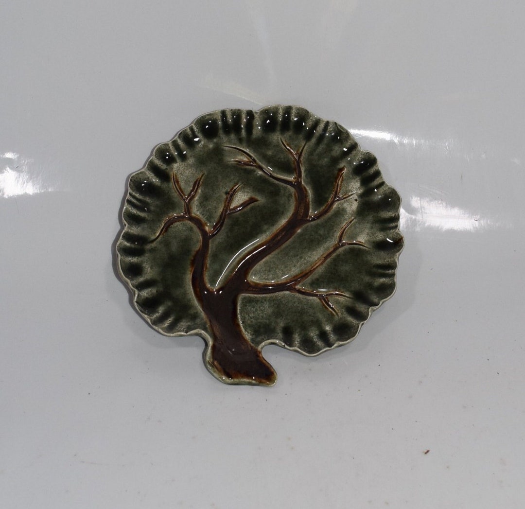 One of a Kind Tree of Life Very Cool Ceramic Handmade Wall Plate Shaped ...