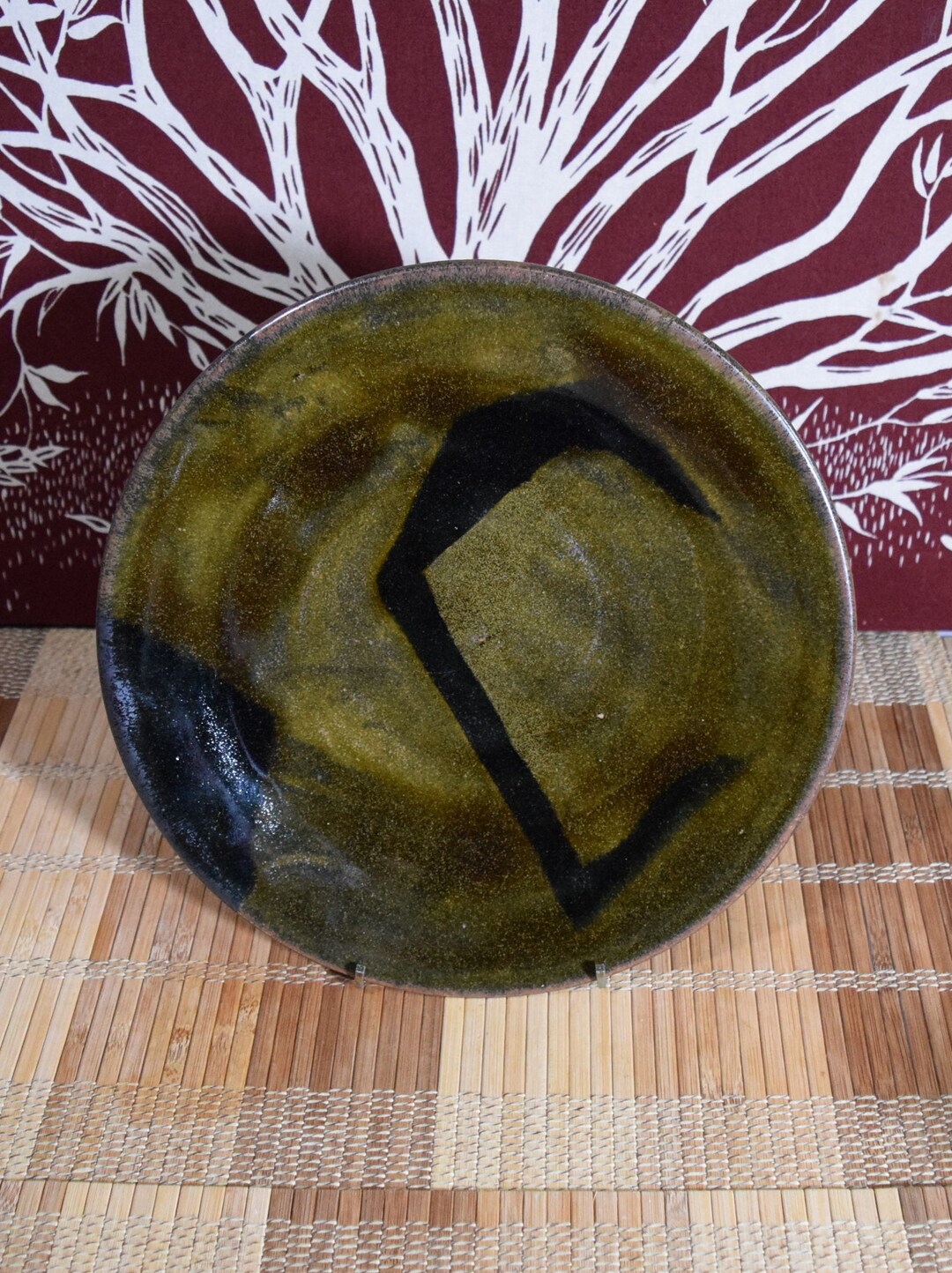 Studio Pottery Plate Signed by Artist Glazed Ceramic Studio Pottery ...