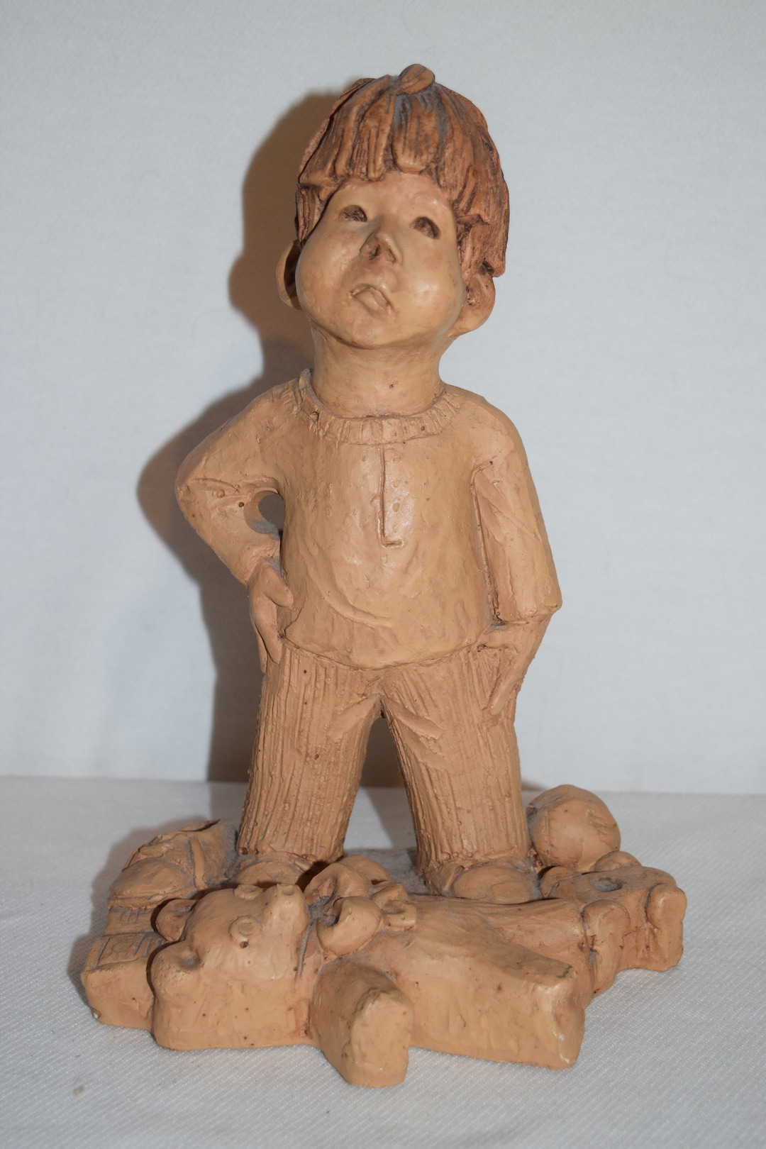 Sculpture Vintage Lee Bortin Original - Clean Your Room - 11" Little ...