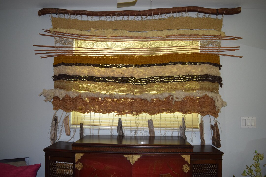 A ONE of A Kind!! Botanical Weaving Natural Handwoven Window Treatment ...
