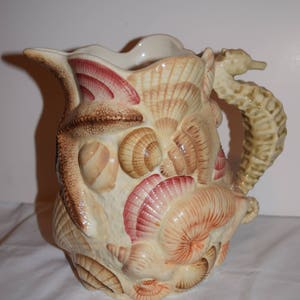 Pitcher Sea Shell Pacific Rim Pitcher Sea Horse Handle | Etsy