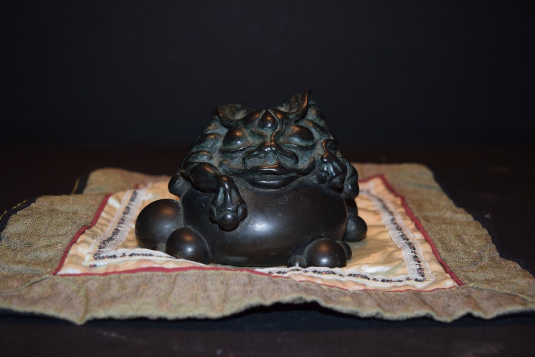 Heavy Bronze Sleeping Gargoyle Sculpture Odd Figurine Signed S. Hart No ...