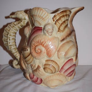 Pitcher Sea Shell Pacific Rim Pitcher Sea Horse Handle - Etsy