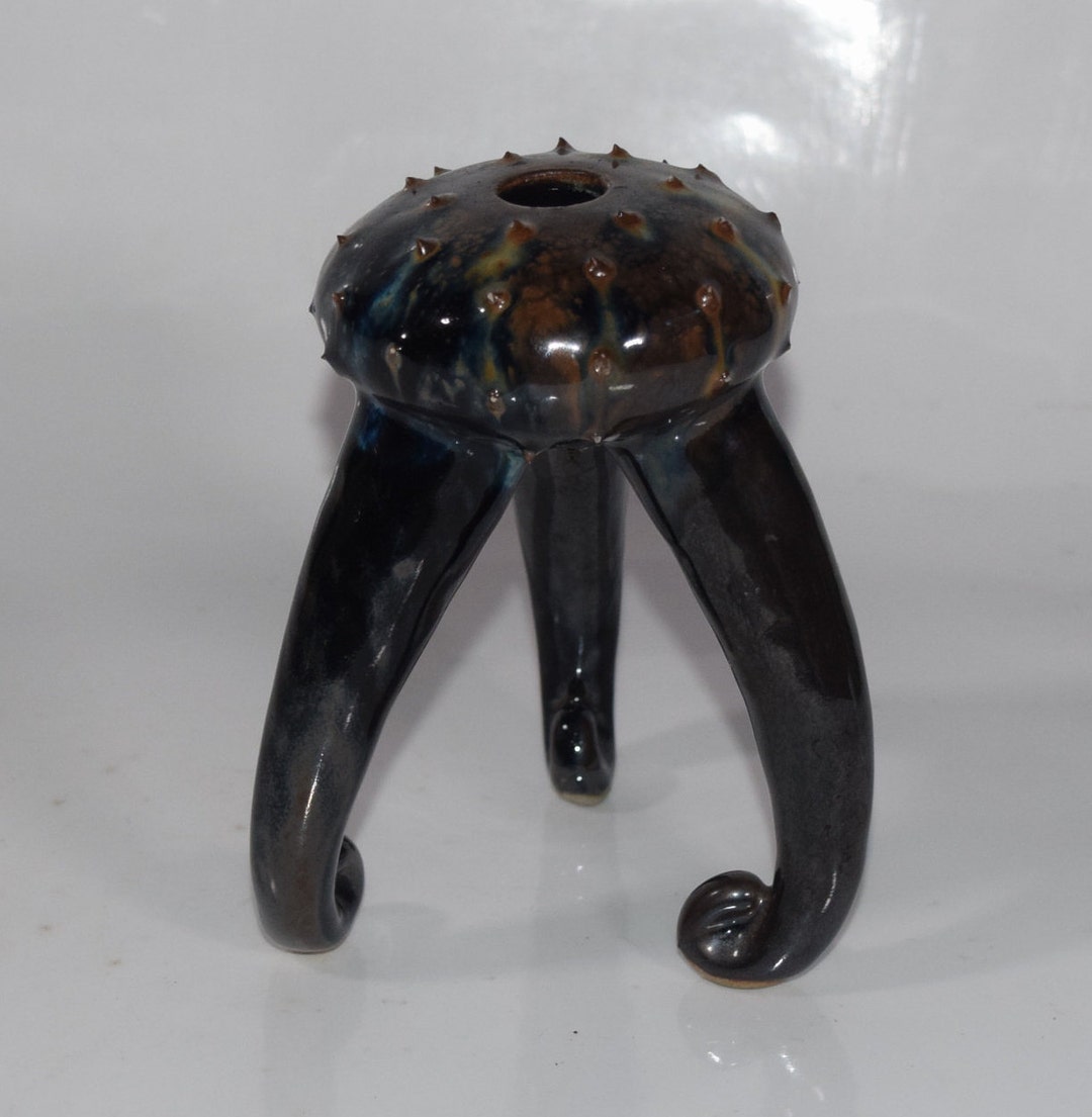 Abstract Modern Ceramic Sea Urchin Three Legged Jellyfish Sculpture ...