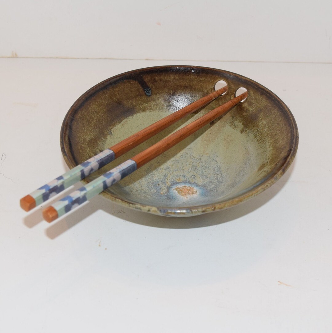 Herb Weaver Handmade Noodle Bowl With Chopsticks Rice Bowl or - Etsy