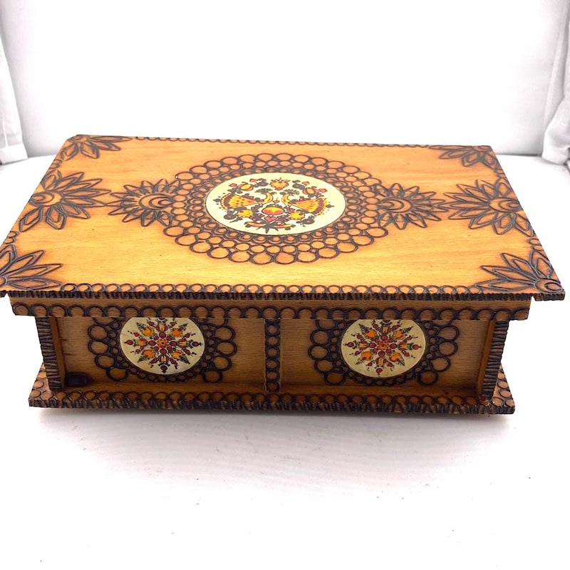 Pyrography Jewelry - Etsy