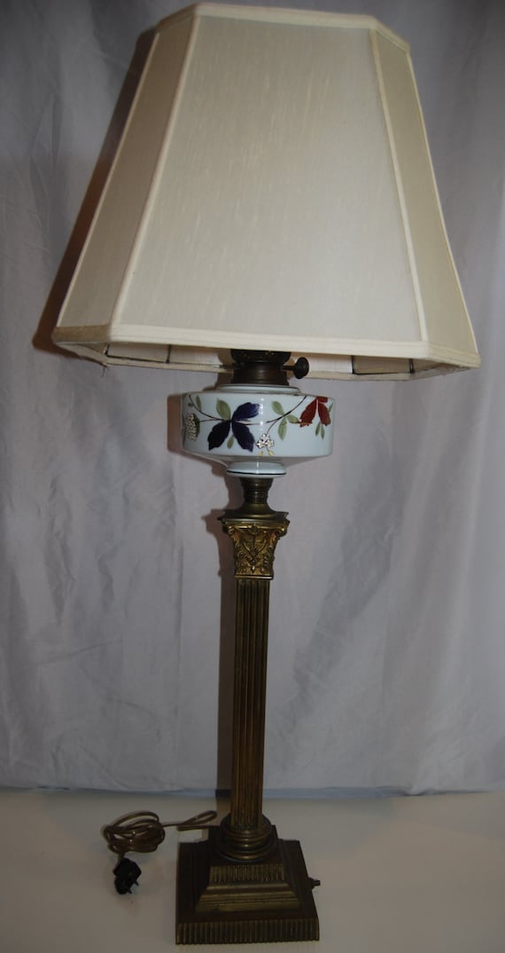 Lamp Old 19th Century Victorian Antique Electrified Lamp with | Etsy