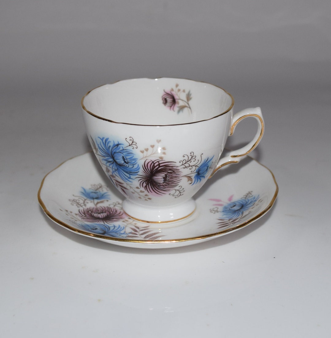 Royal Vale Product of Ridgeway Potteries English Bone China Blue and ...