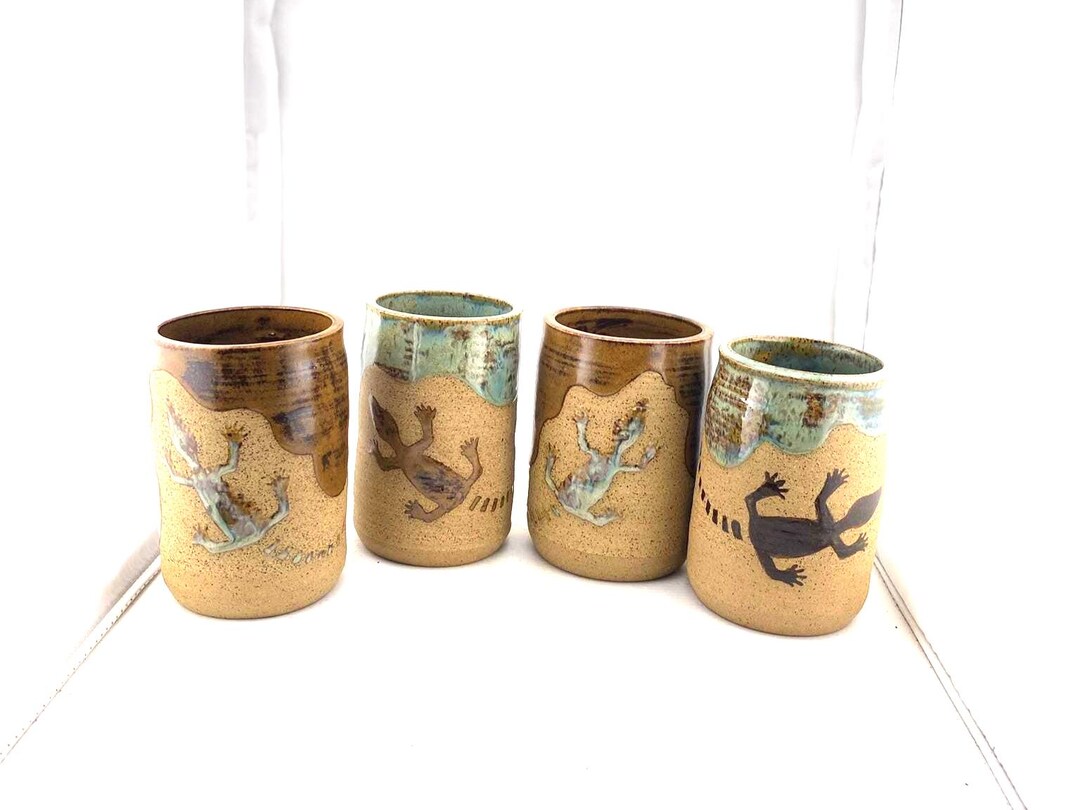 Diane Priest Handmade 4 Studio Art Pottery Stoneware Mug Earth Tones ...