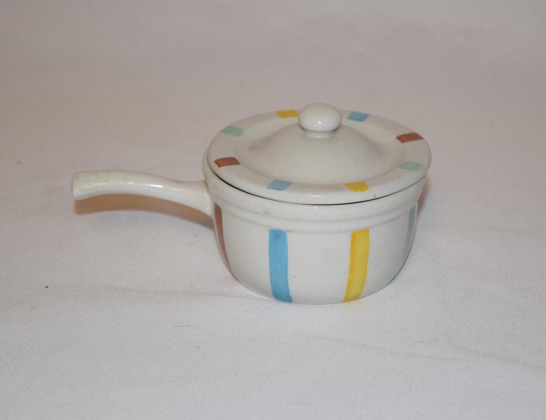 Hand Painted De Sphinx Parafeu Holland Small Striped Covered Casserole ...