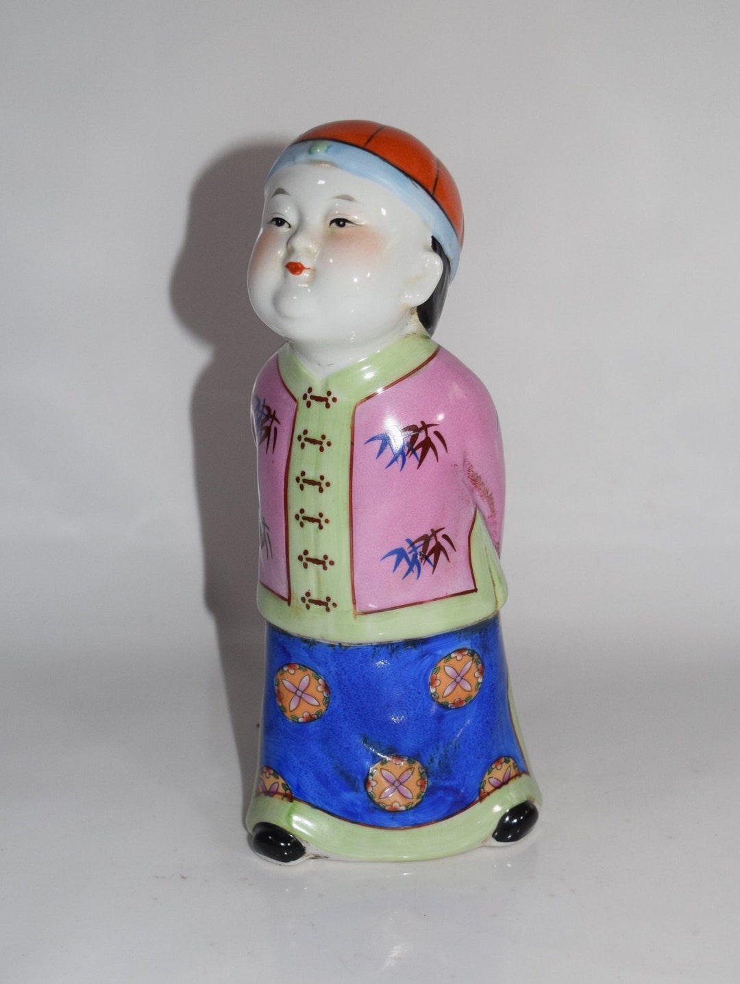 Jintong Chinese Child Porcelain Statue of Happy Golden Boy Figure - Etsy