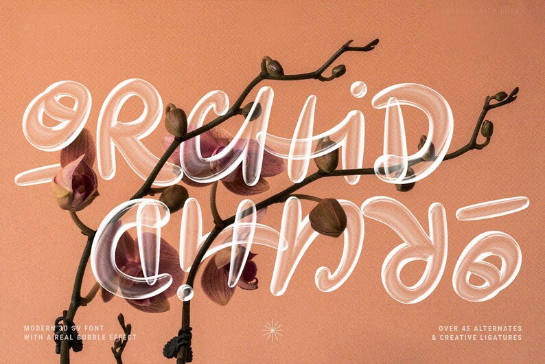 Bubble Font, Groovy Script Letters, Retro Alphabet, Graffity Fancy ...