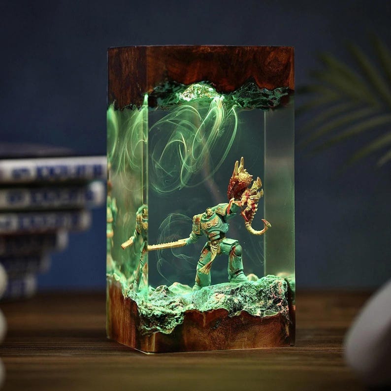 Captain Titus Warhammer 40K Resin Lamp Resin Night Light, Handmade ...