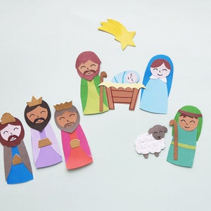 DIY Nativity Scene Paper Craft With PDF Template and Instructions - Etsy