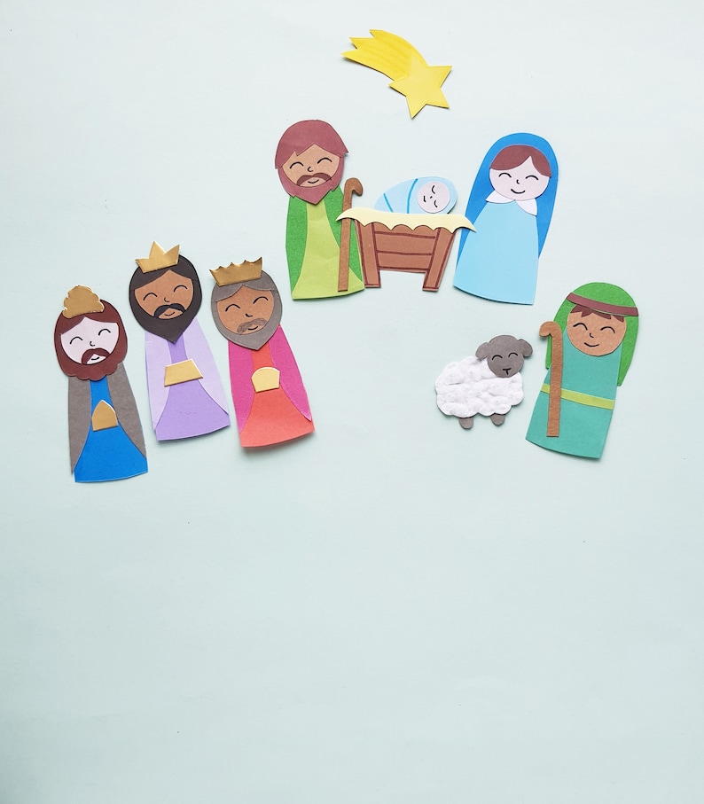 DIY Nativity Scene Paper Craft With PDF Template and Instructions - Etsy