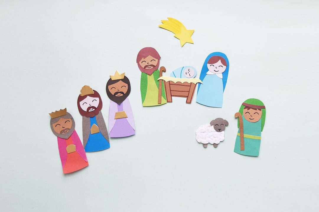 DIY Nativity Scene Paper Craft With PDF Template and Instructions - Etsy