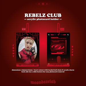 ATEEZ rebelz Club Acrylic Photocard Holder / Kpop / Photocard / Keycharm - Etsy