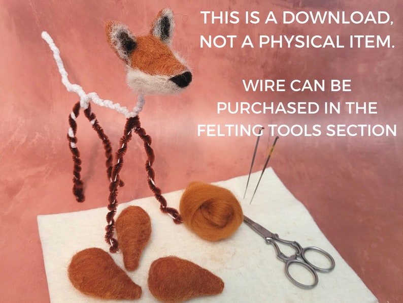 Needle Felted Fox/dog Wire Armature Template (digital Download) - Etsy UK