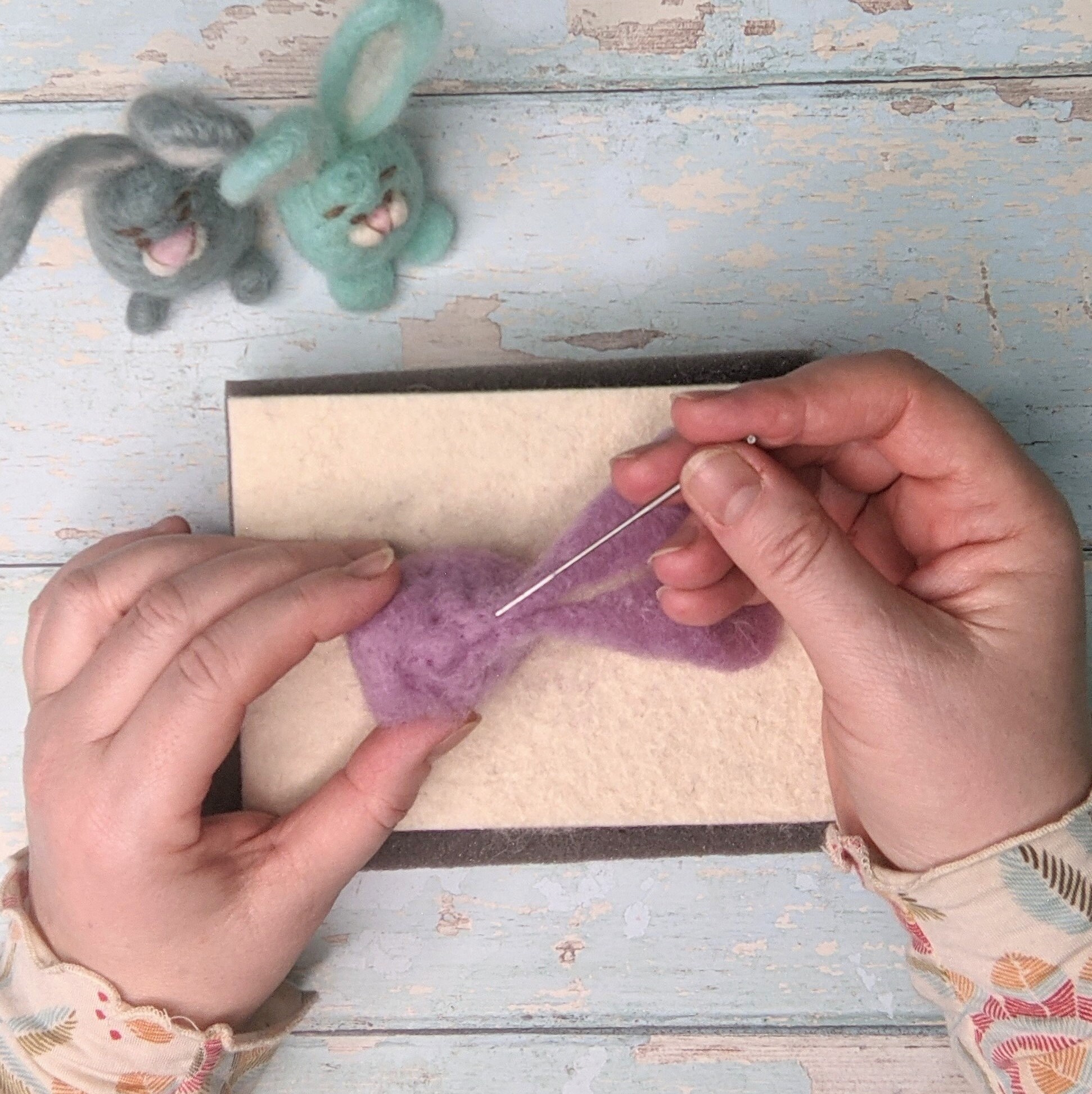 Easter Bunny Needle Felting Pattern Plus Video Tutorial for - Etsy UK