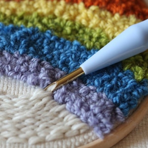 Rainbow Punch Needle Pattern for Beginners (PDF Download) - Etsy