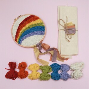 Rainbow Punch Needle Pattern for Beginners (PDF Download) - Etsy