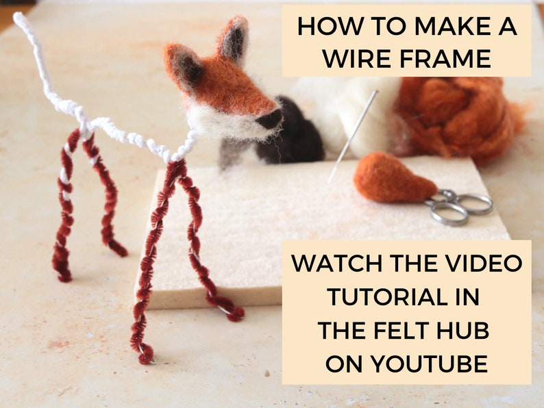 Needle Felted Fox/dog Wire Armature Template (digital Download) - Etsy UK
