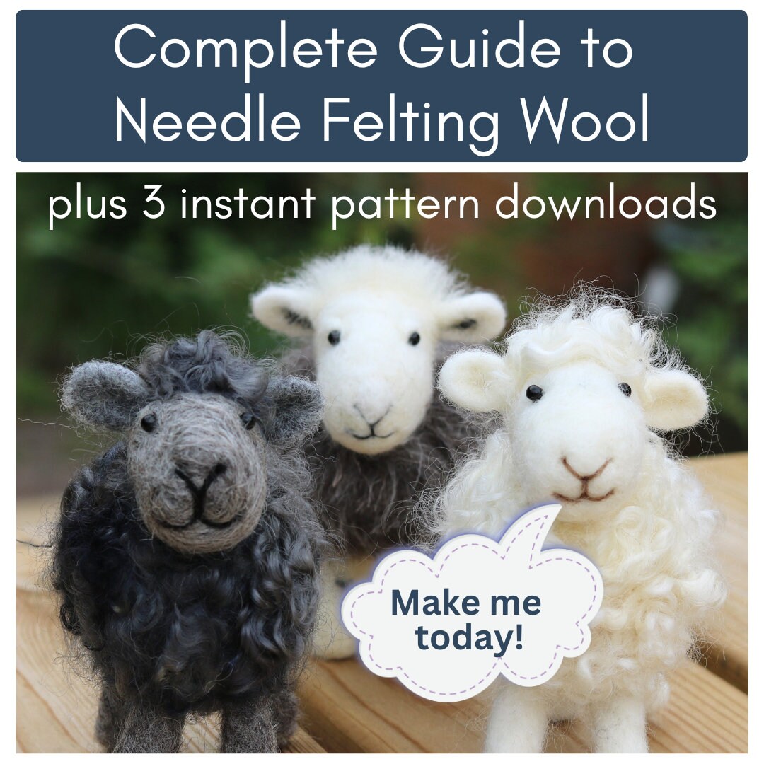 Needle Felting Wool Guide + 3 Patterns (instant Download) - Etsy