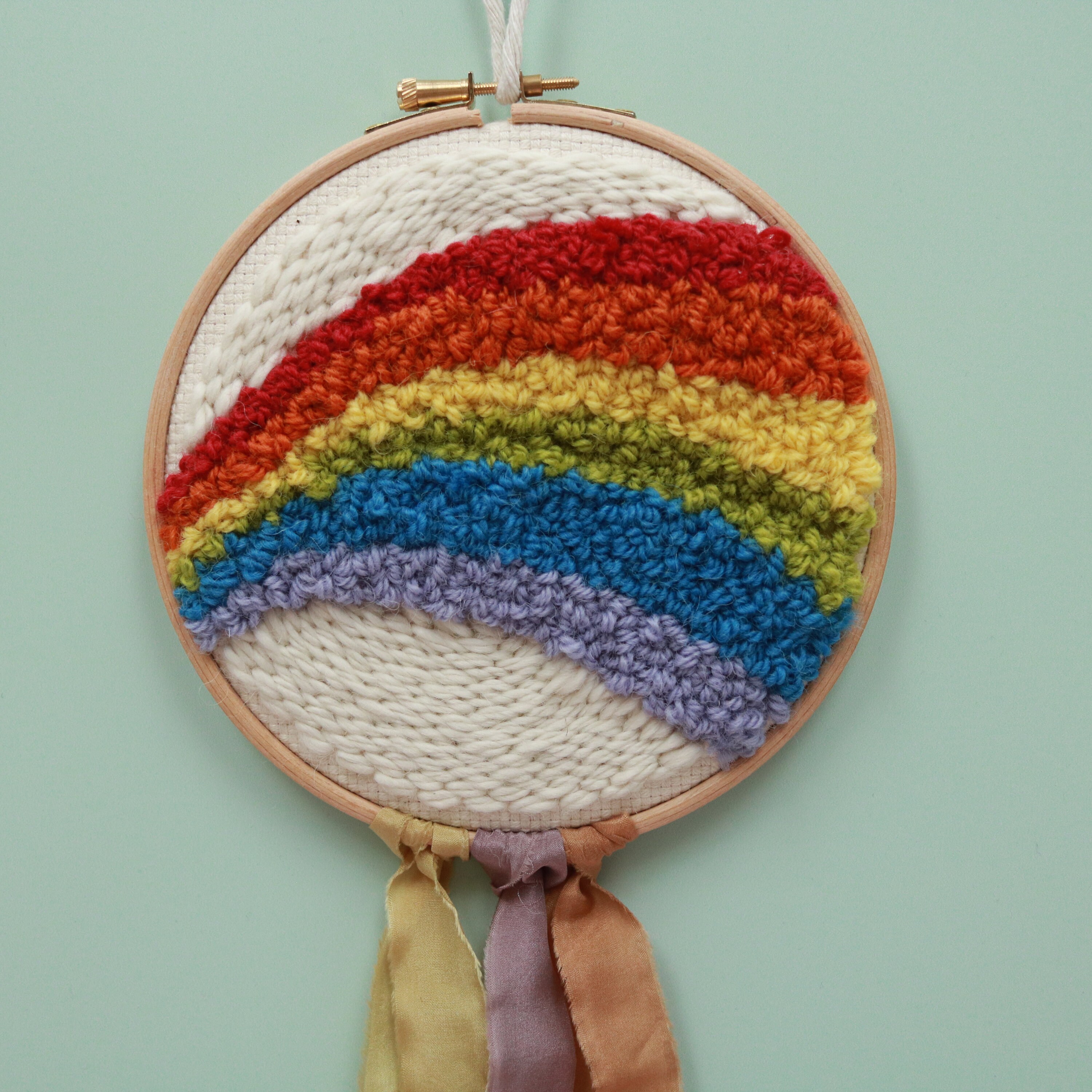 Rainbow Punch Needle Pattern for Beginners (PDF Download) - Etsy