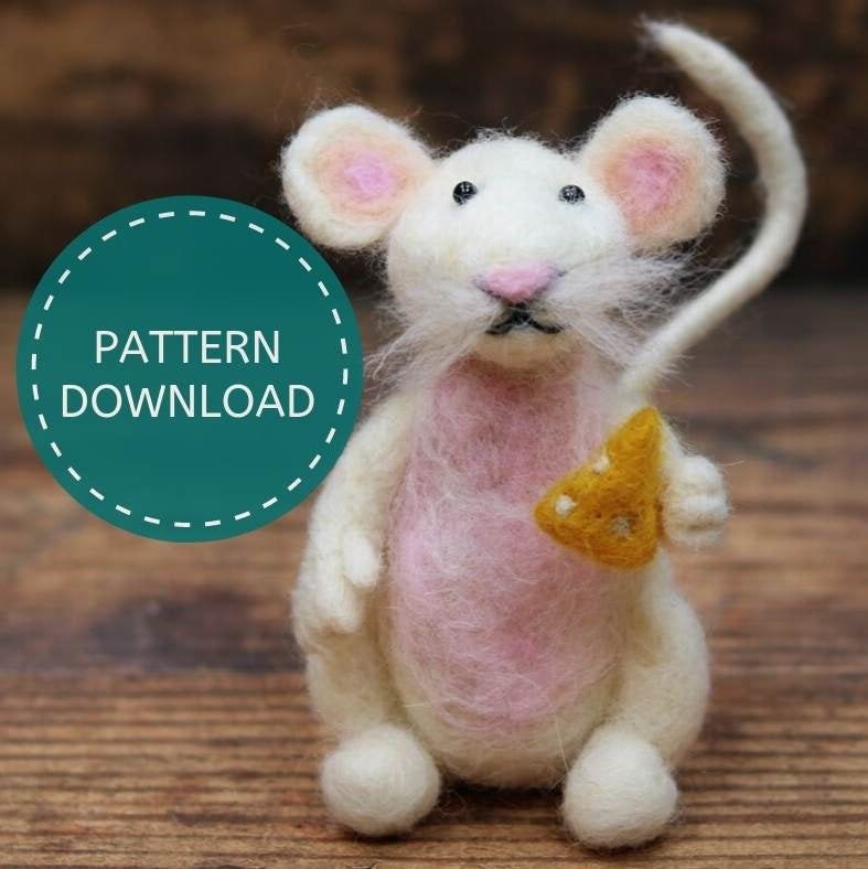 Mouse Needle Felting Pattern for Beginners Needle Felting - Etsy UK