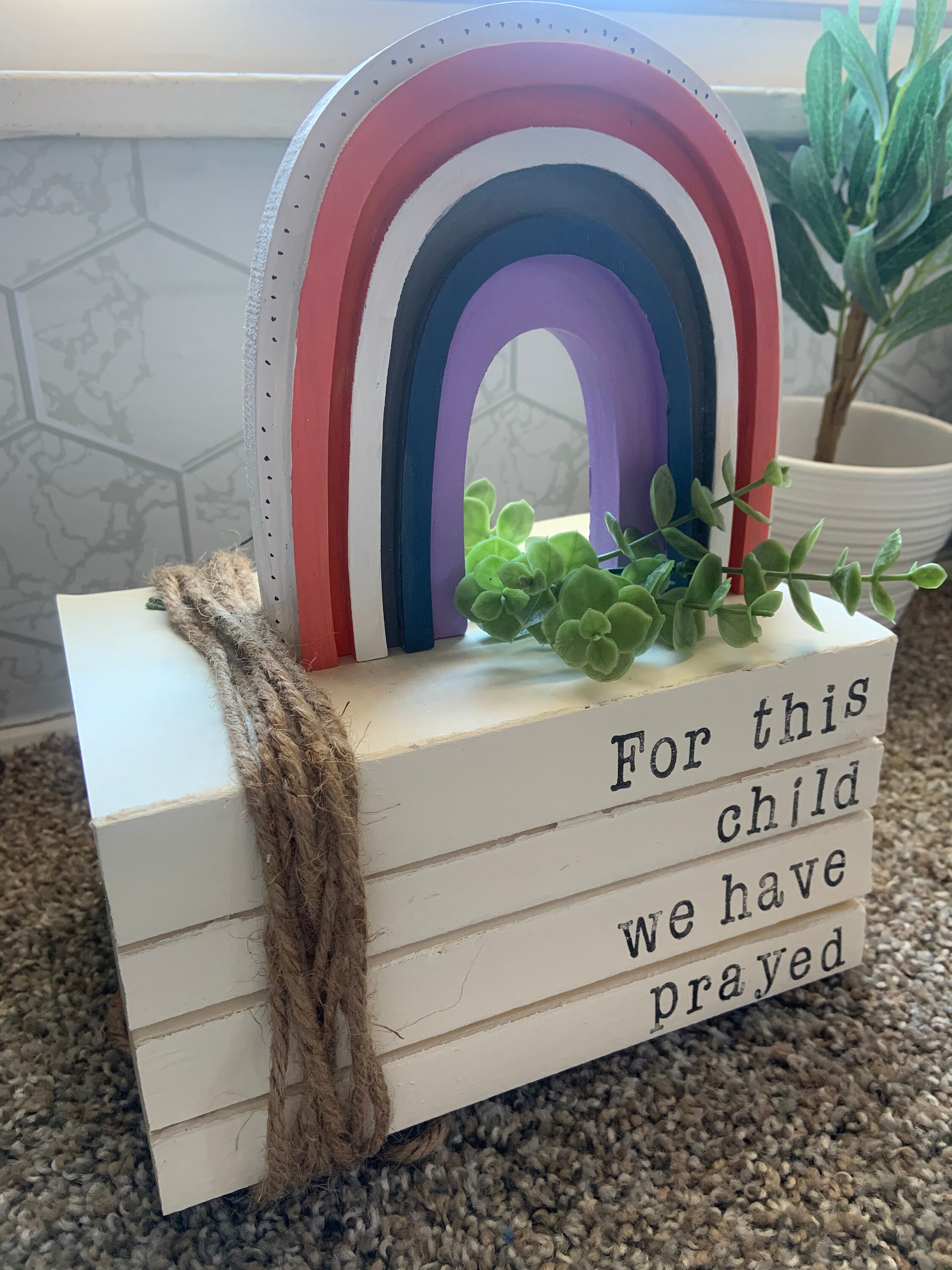 Rainbow Baby Book Stack - Etsy