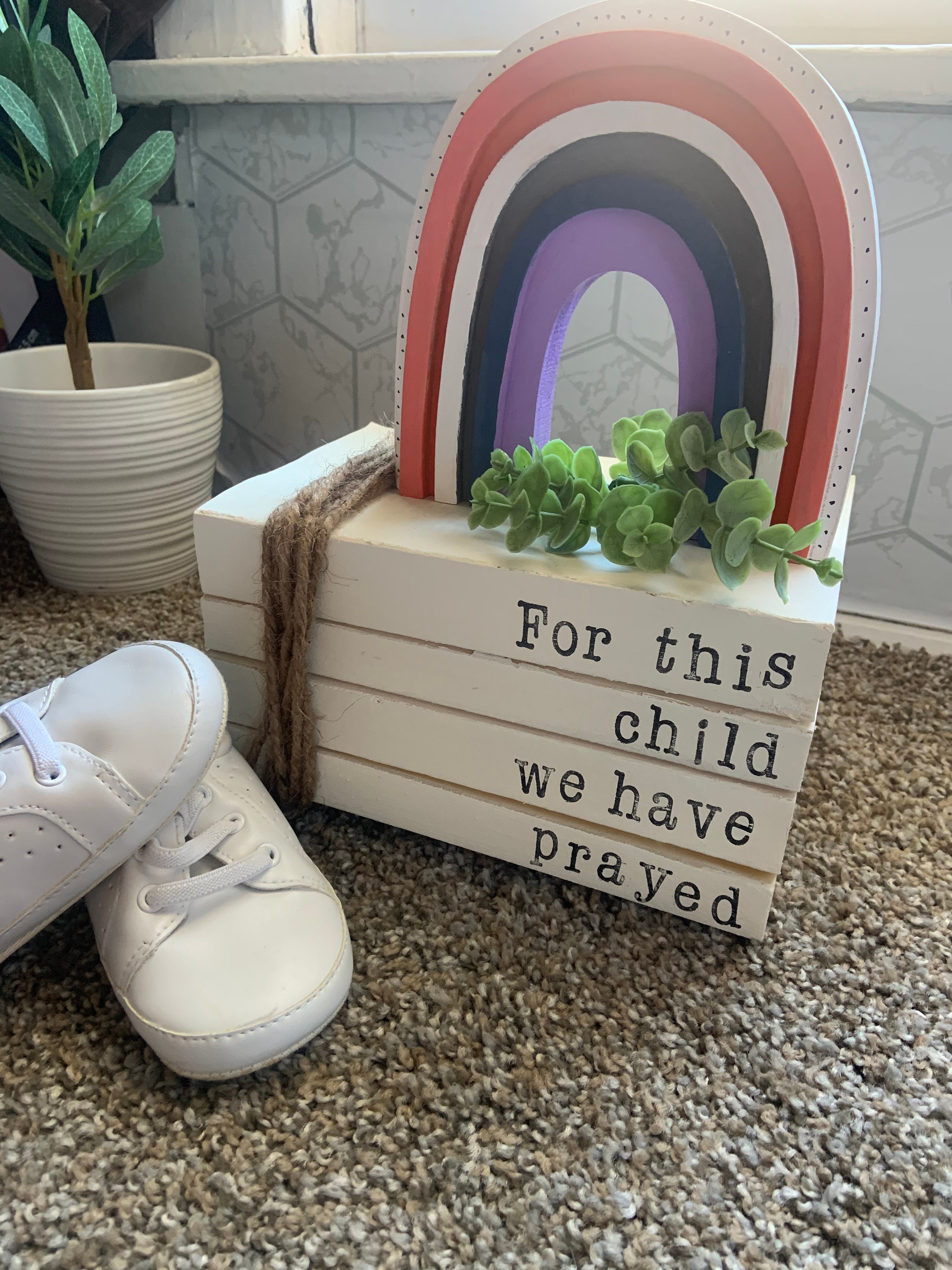 Rainbow Baby Book Stack - Etsy
